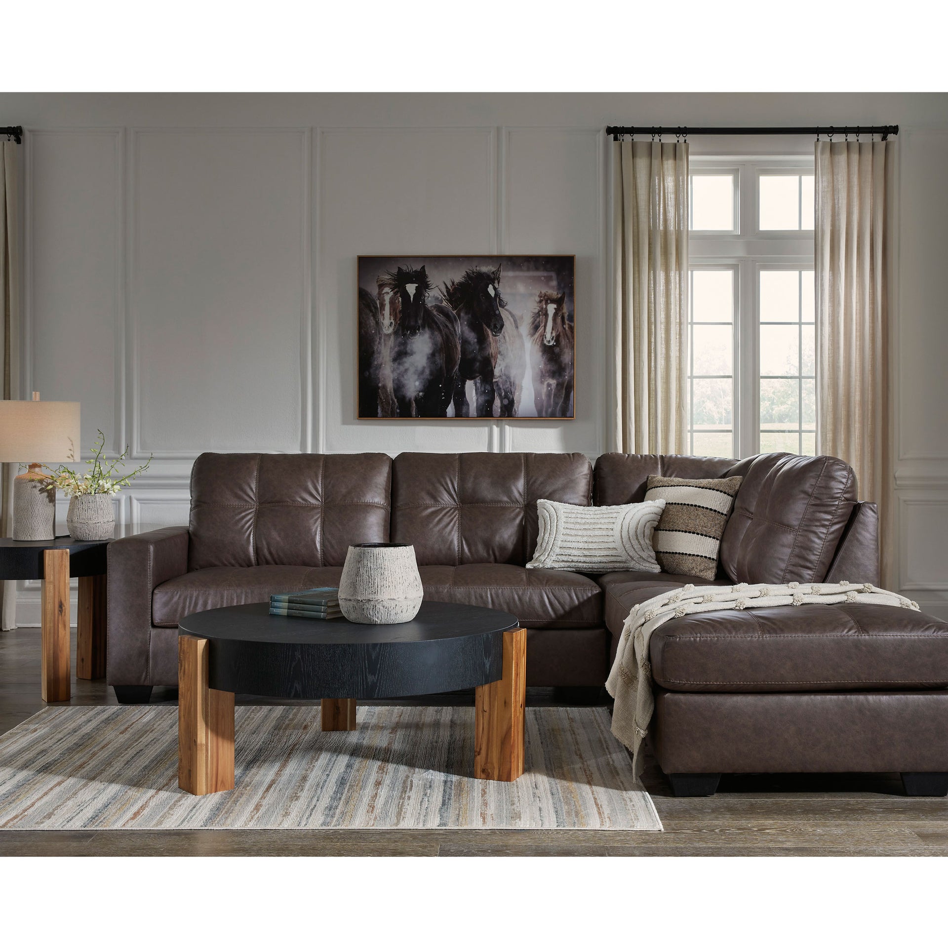Barlin Mills 2-Piece Sectional with Chaise – WorldWide Furniture