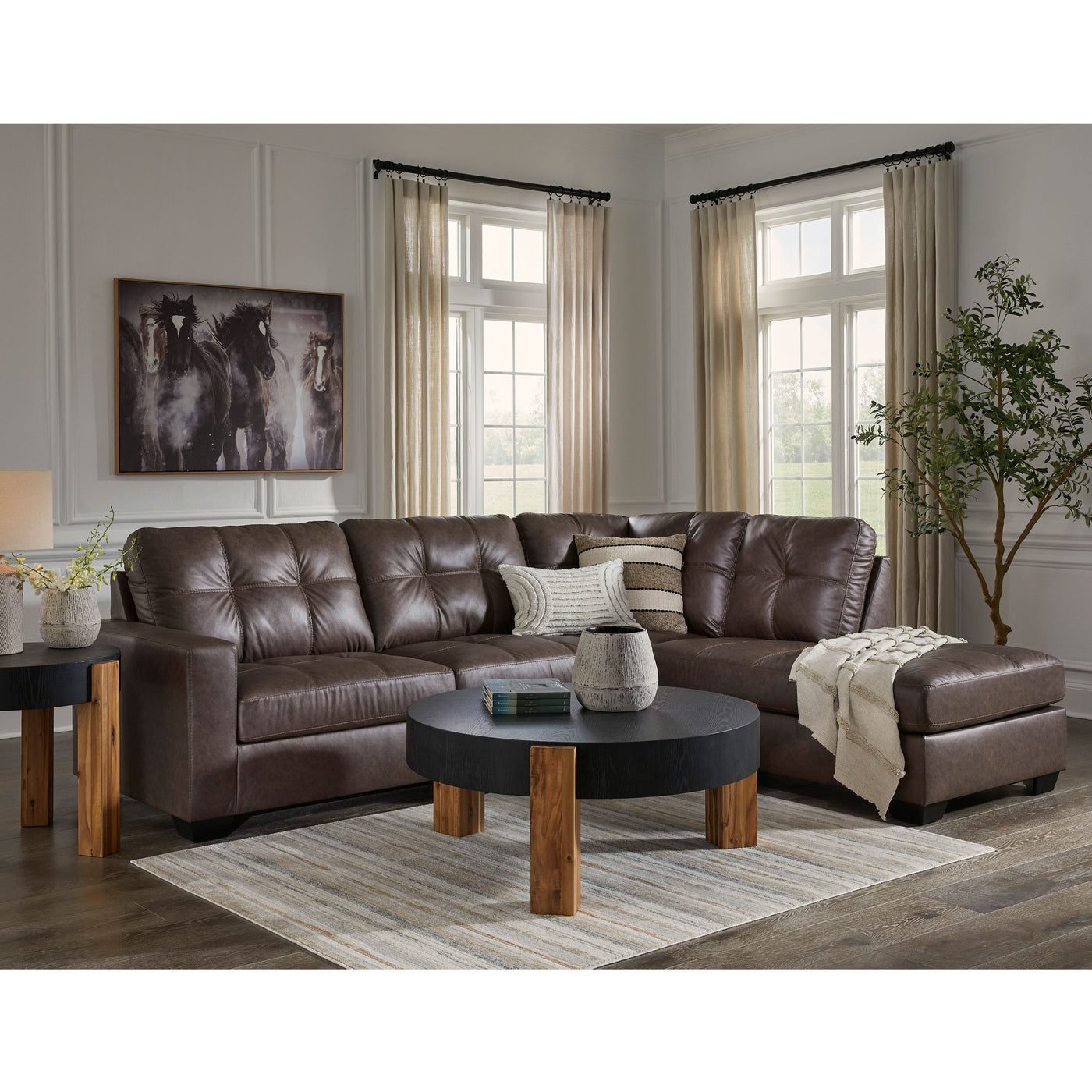 Barlin Mills 2-Piece Sectional with Chaise – WorldWide Furniture