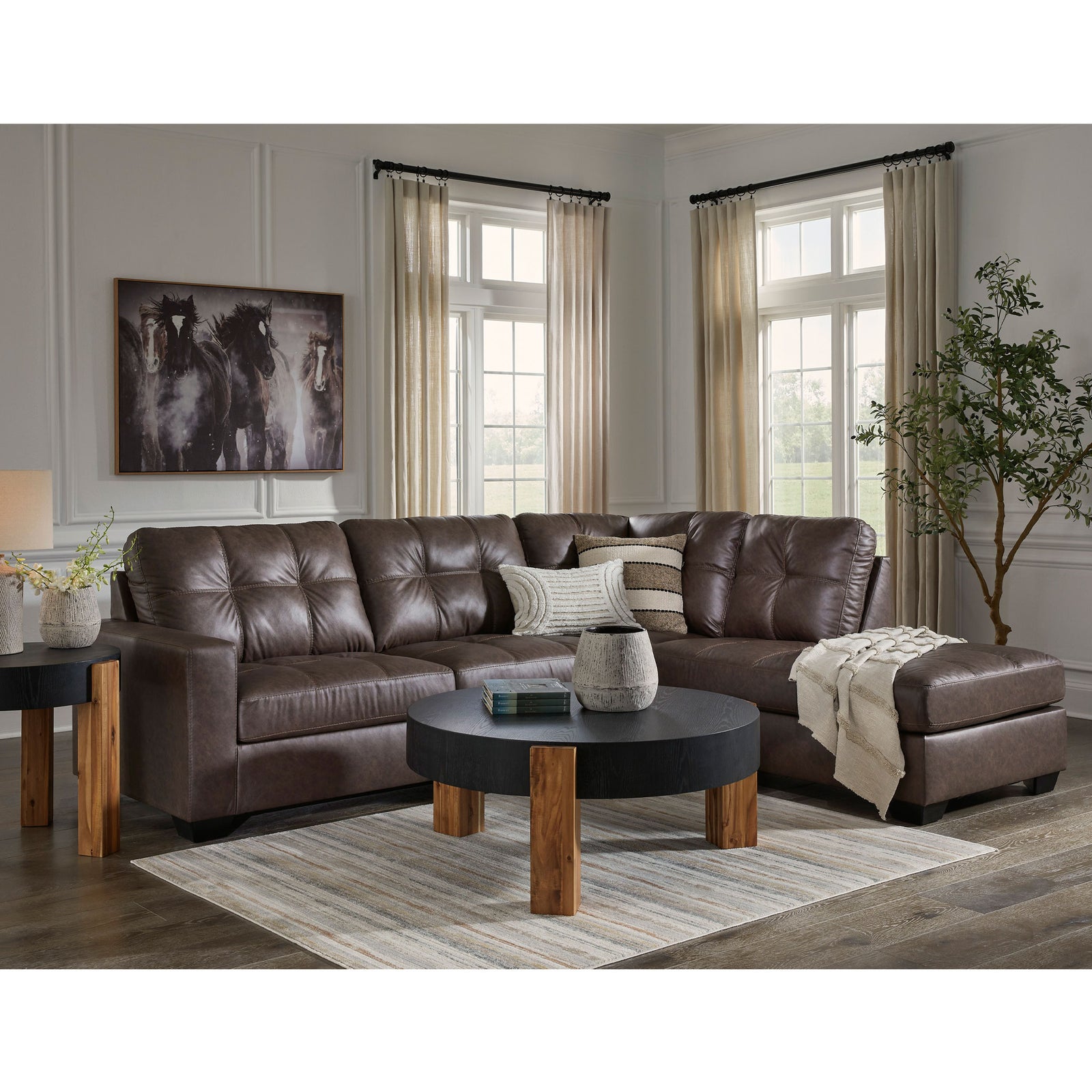 Barlin Mills 2-Piece Sectional with Chaise – WorldWide Furniture
