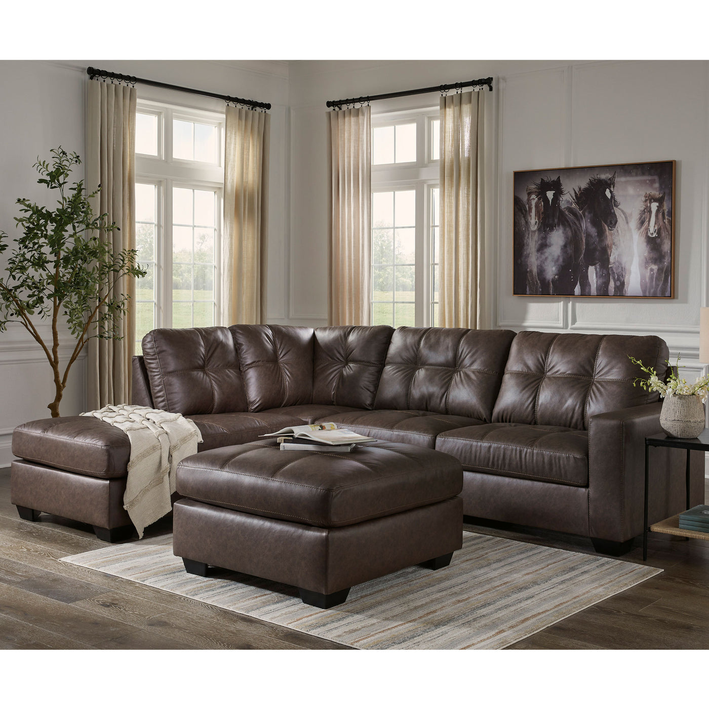 Barlin Mills 2-Piece Sectional with Chaise – WorldWide Furniture