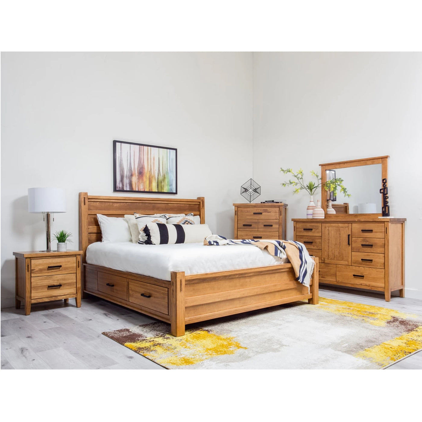 Hudson 4 PC Bedroom Set with Storage Bed – WorldWide Furniture